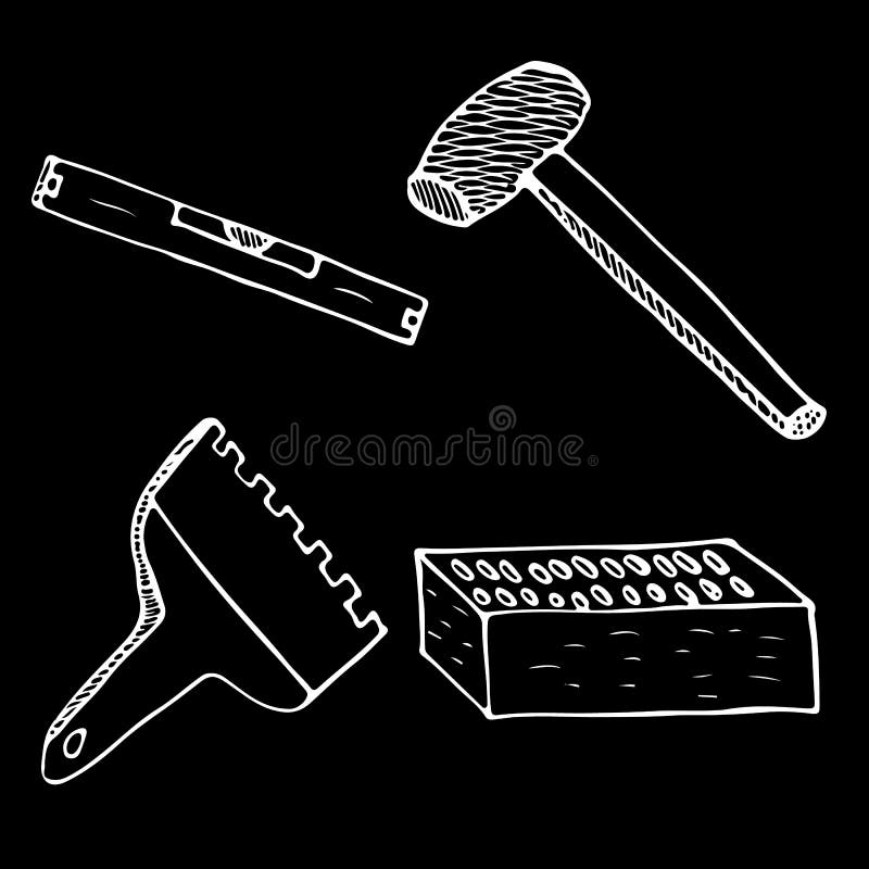 Masonry Tools Stock Illustrations – 1,336 Masonry Tools Stock ...