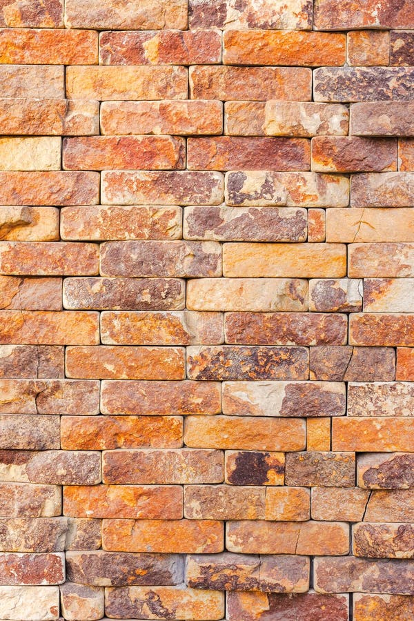 Masonry of Yellow Brick Tile Stock Image - Image of material, weathered ...