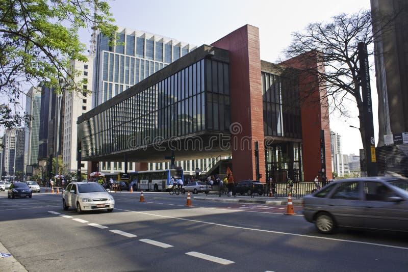 MASP - Sao Paulo - Brasil fotografia editorial. Imagem de arte - 26633542