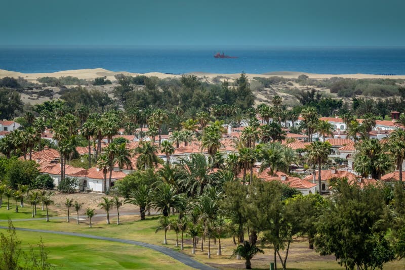Resort Town Playa Del Ingles. Maspalomas. Gran Canaria. Stock Image ...