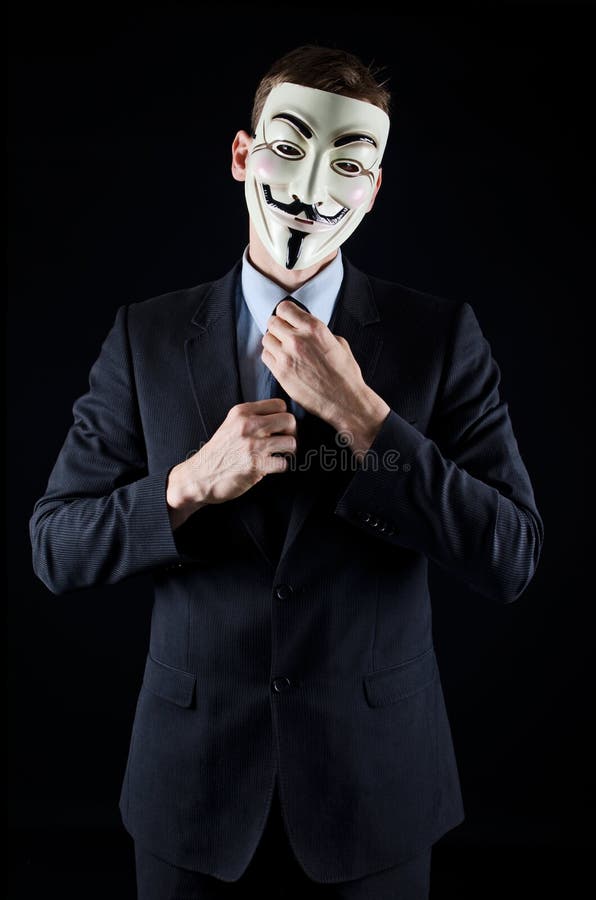 Homme Isolé Portant Un Masque De Vendetta Photo stock éditorial - Image ...