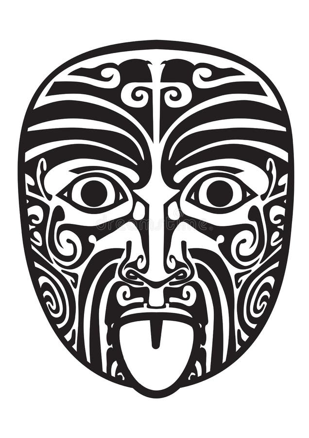 Masque maori illustration de vecteur. Illustration du polynésie - 70861667