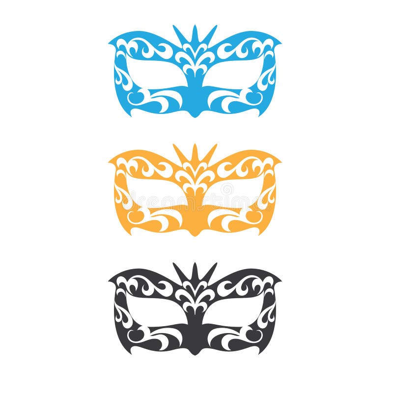 Masquerade Carnival Mask Icon and Symbol Logo Stock Vector ...