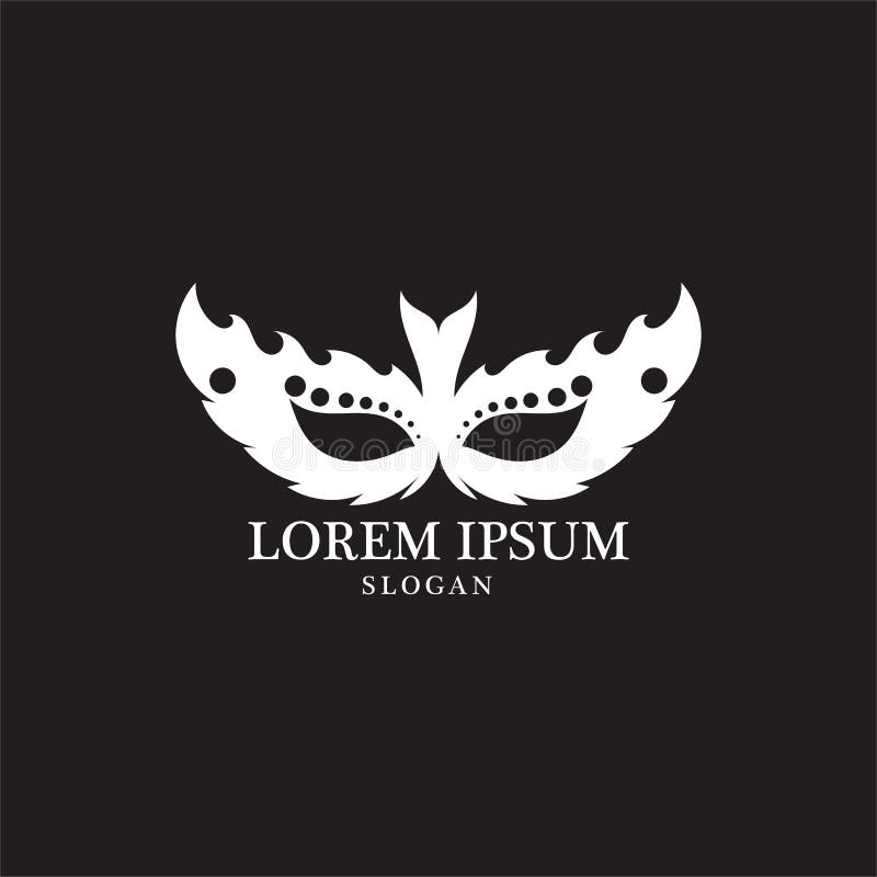 Masquerade Carnival Mask Icon and Symbol Logo Stock Vector ...