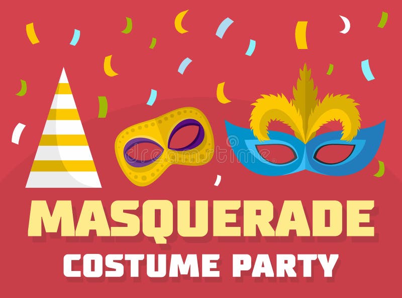Masquerade Logo, Flat Style Stock Illustration - Illustration of design ...