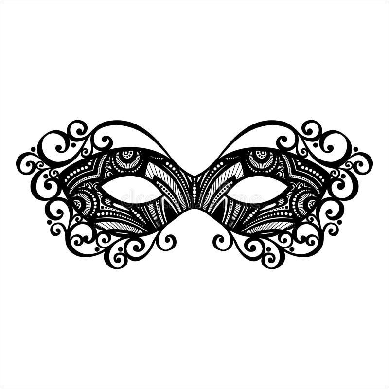 Masquerade Mask stock vector. Illustration of mask, curve - 39863790