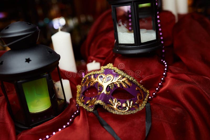 Masquerade mask with lamps stock photo. Image of masking - 85927588