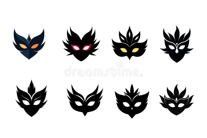 Masquerade Mask Logo Icon Vector Illustration Stock Vector ...