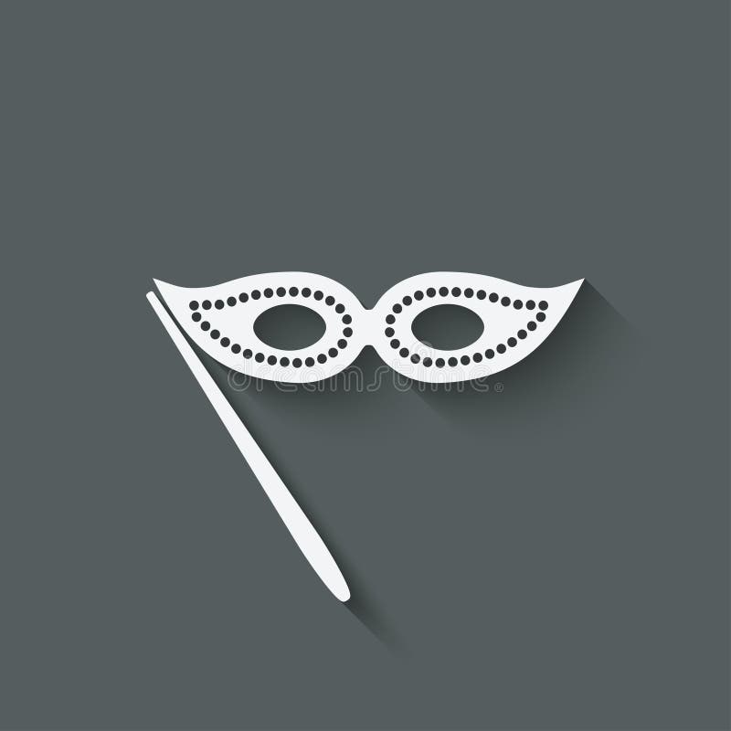 Masquerade mask symbol stock vector. Illustration of venetian - 48618602