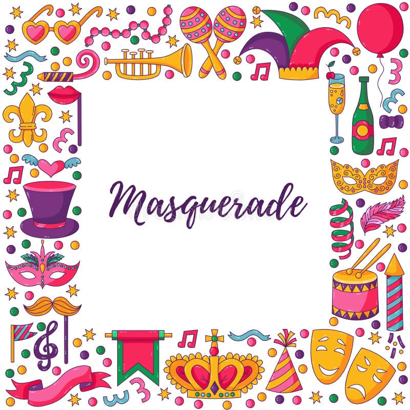 Masquerade Frame Stock Illustrations – 3,135 Masquerade Frame Stock ...