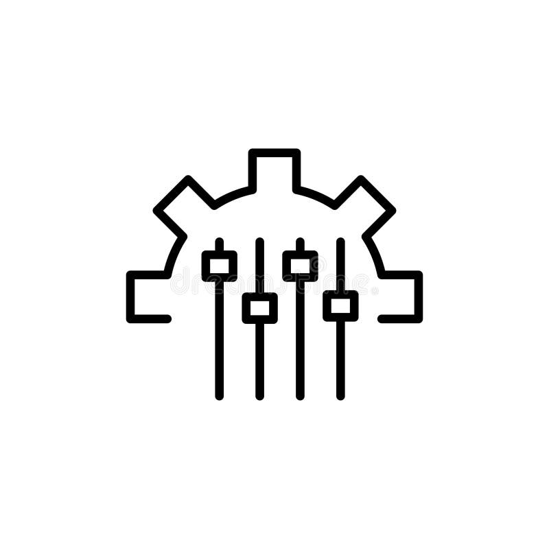 Mass Customization Icon Isolated on White Background Stock Vector ...