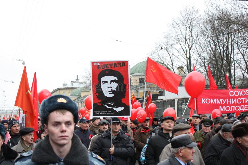 Mass Demonstration of Russian Left on November 7th Editorial Stock ...