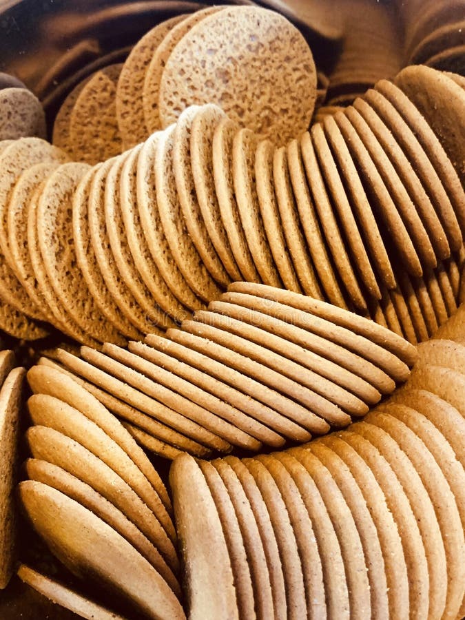Ginger thin biscuits stock image. Image of thin, bake - 238177221
