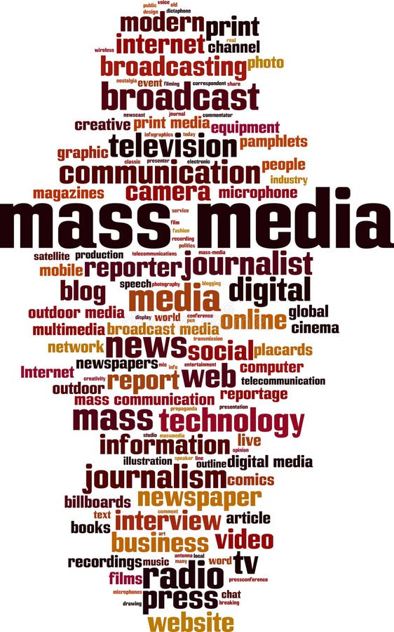 Mass media word cloud stock vector. Illustration of electronic - 277649484