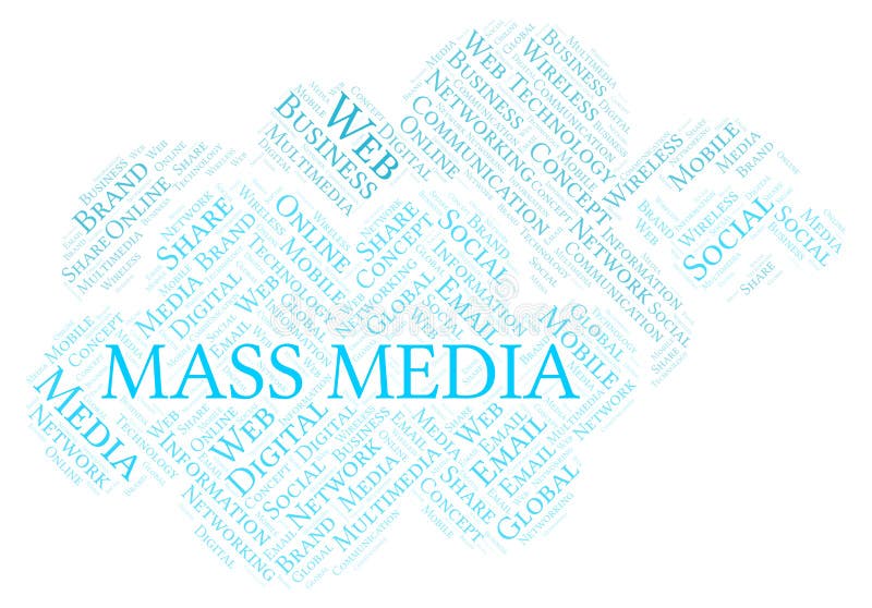 Mass Media word cloud stock illustration. Illustration of cloud - 137921820