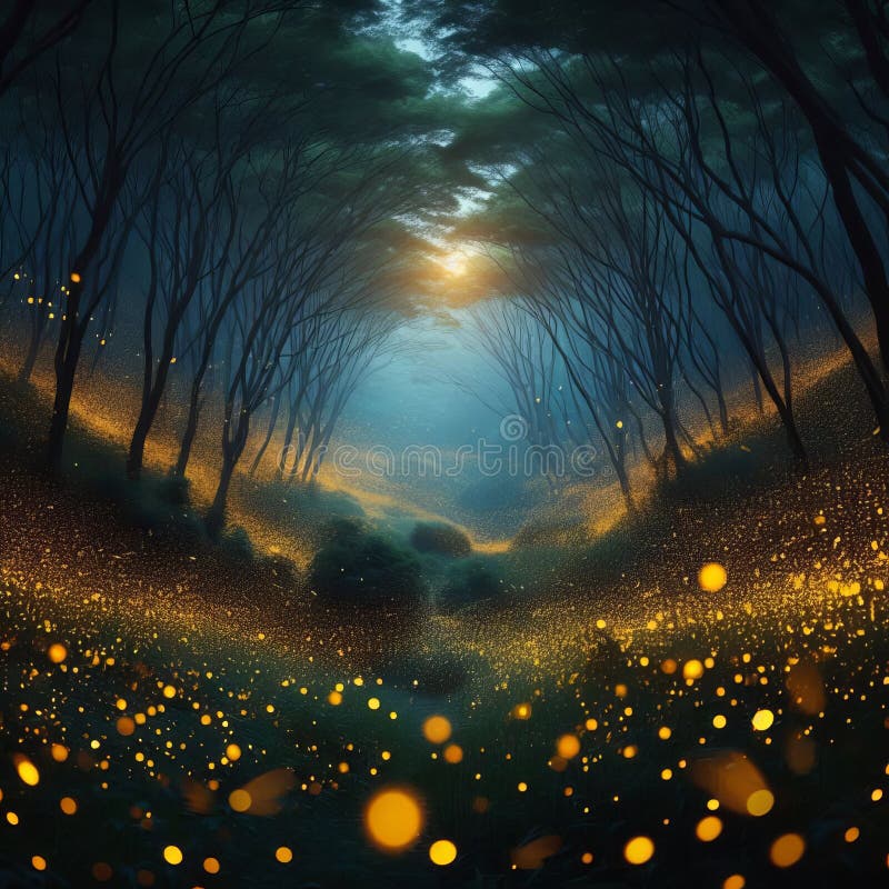 Mass Migration of Fireflies â€ Millions of Fireflies Synchroni Stock ...