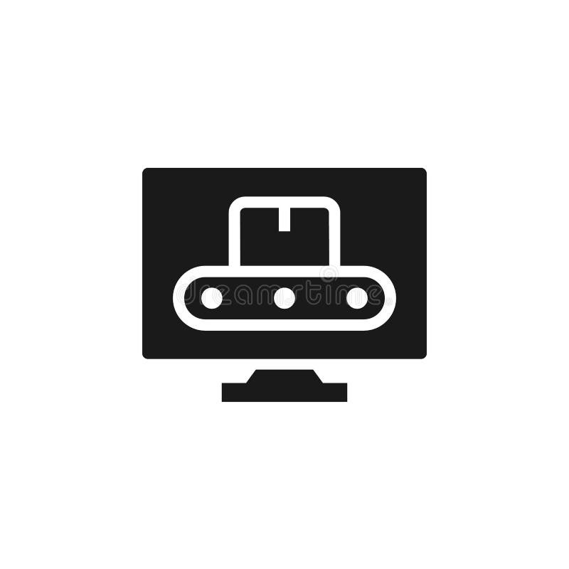 Mass Production, Computer Icon - Vector. Simple Element Illustration ...
