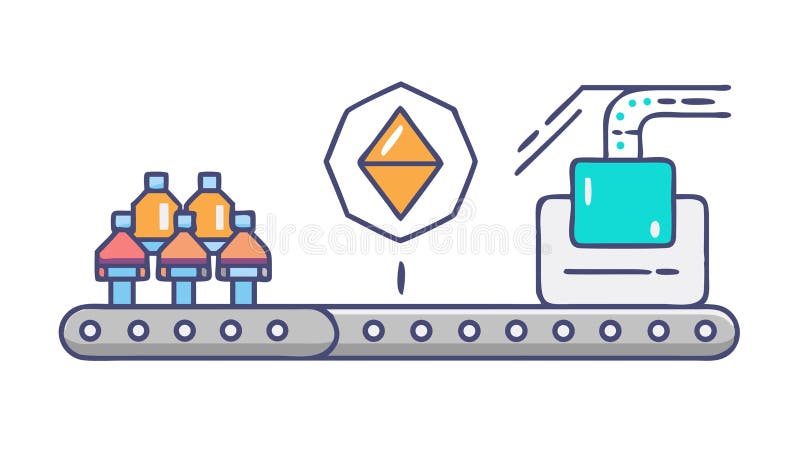 Mass Production Line, Assembly Line Efficiency, Vector Design ...