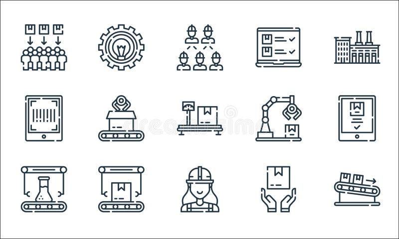 UI UX Code Production Icons Stock Vector - Illustration of operation ...