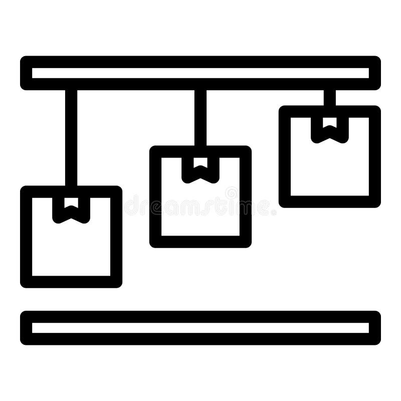 Mass Production Process Icon Outline Vector. Factory Assembly Stock ...