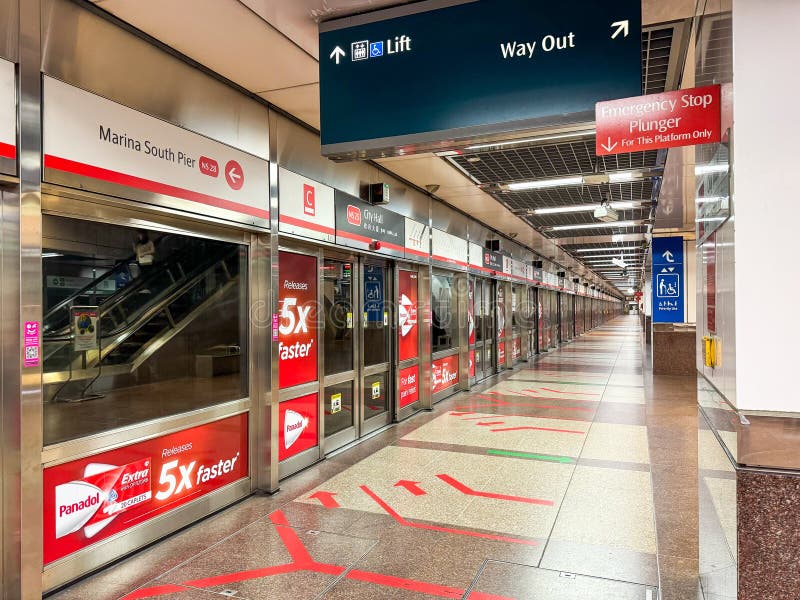 Mass Rapid Transit Station editorial stock image. Image of barrier ...