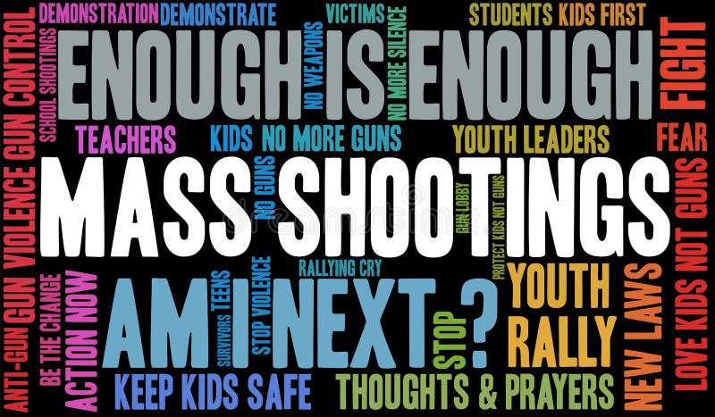 Mass Shootings Word Cloud stock vector. Illustration of lobby - 120677364