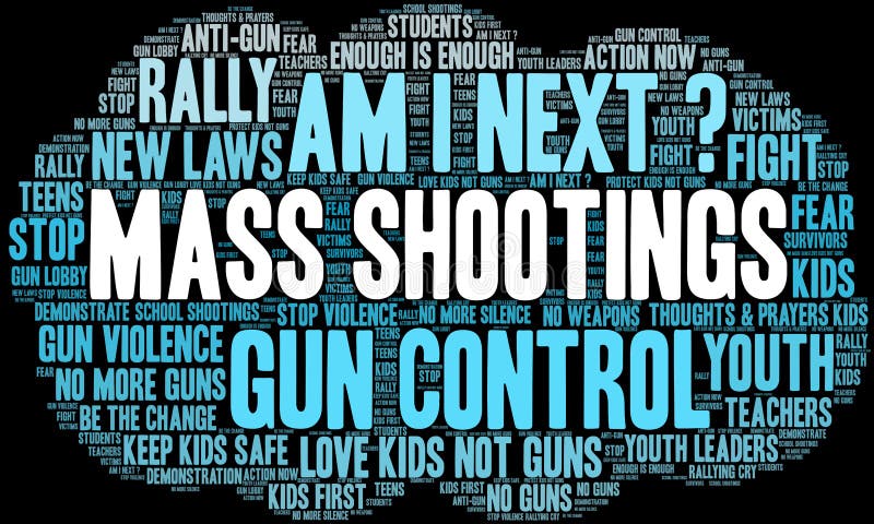 Mass Shootings Word Cloud stock vector. Illustration of teens - 114910778