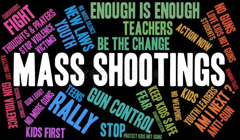 Mass Shootings Word Cloud stock vector. Illustration of laws - 114910750