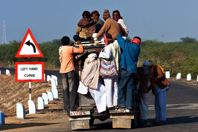 Mass transit in India editorial photography. Image of kachchh - 28195407