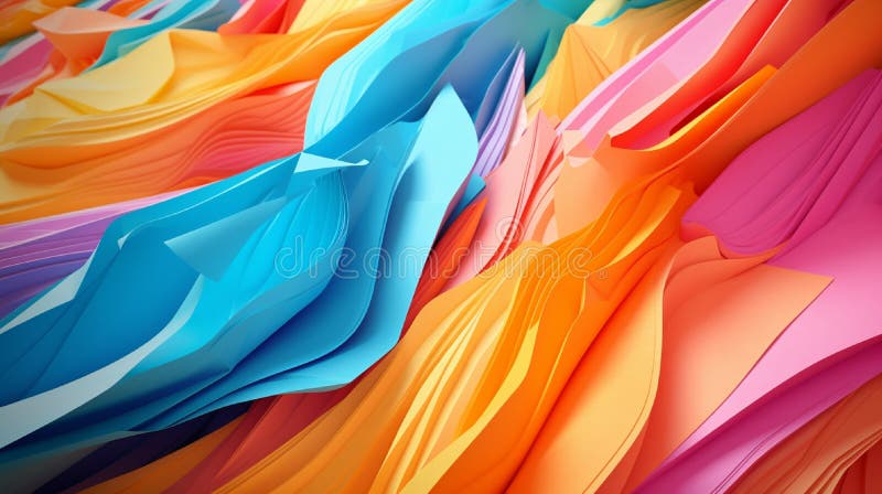 A mass of vibrant paper stock illustration. Illustration of liquid ...