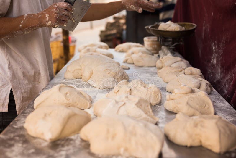 Yeast Dough for Baking Bread. Cooking Process Stock Photo - Image of ...