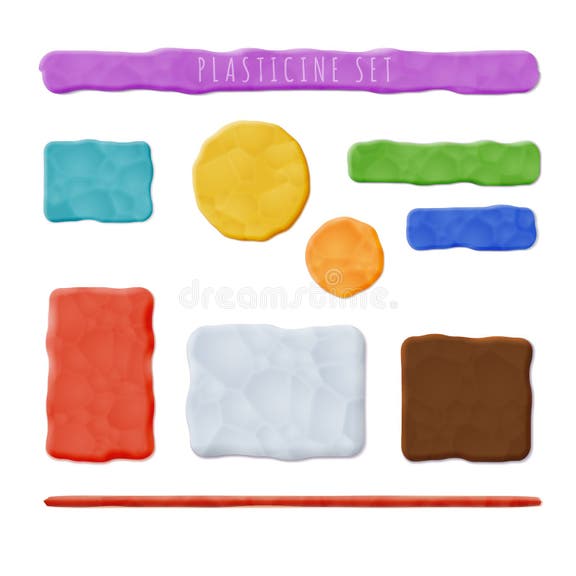 Massa De Modelar Clay Banners Ilustração do Vetor - Ilustração de ...