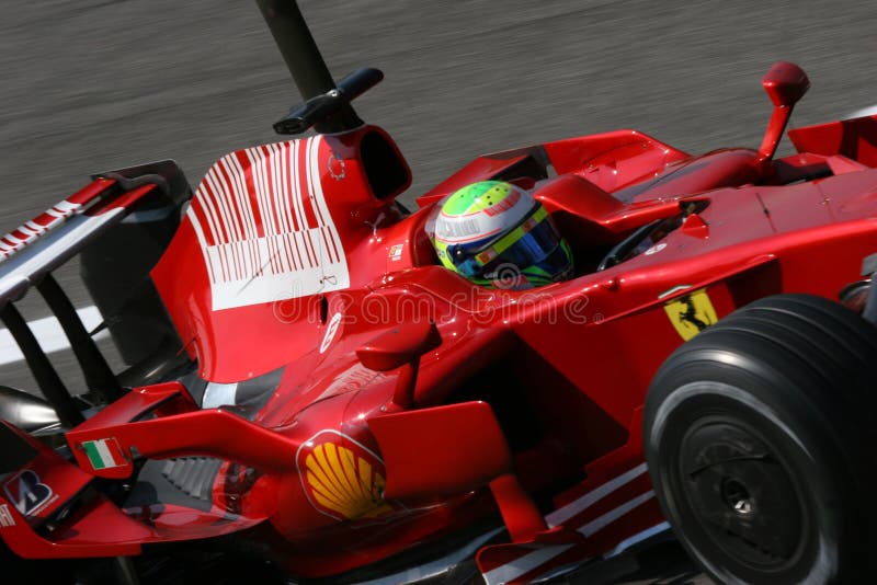 Massa on ferrari f1 editorial image. Image of motor, bridgestne - 6250065
