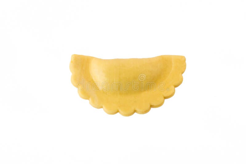 Massa Fresca Do Ravioli Forma Da Meia Lua Foto de Stock - Imagem de ...