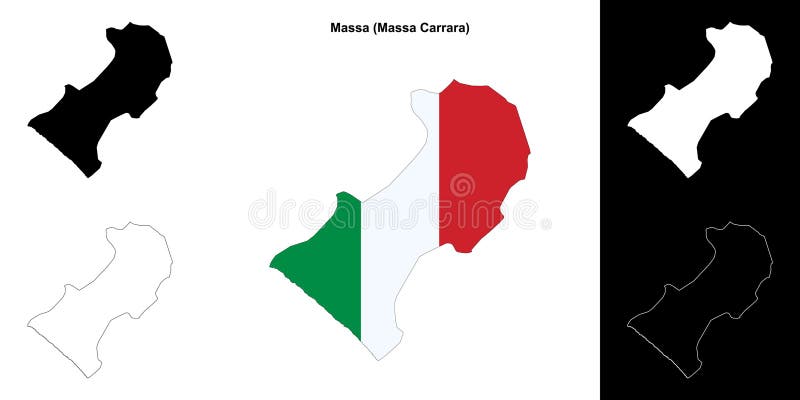 Massa outline map stock vector. Illustration of infographic - 379158424