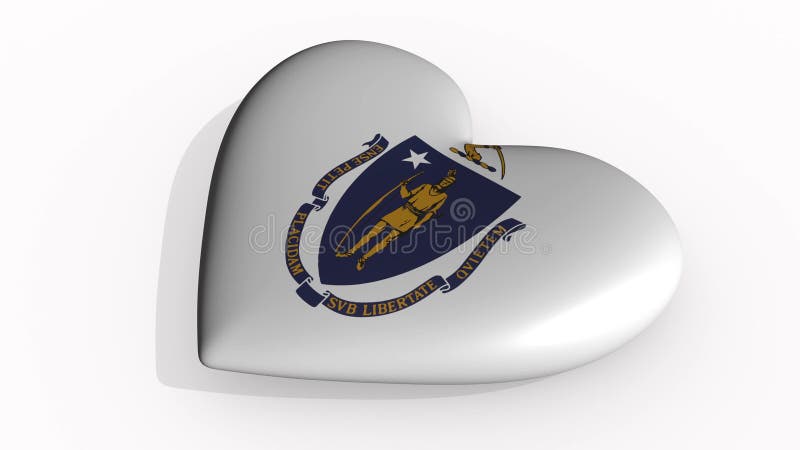 Massachusetts Heart with Flag Inside. Grunge Vector Graphic Symbols ...