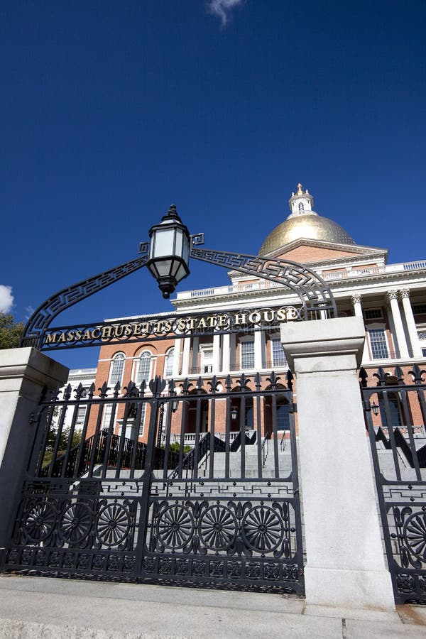 Massachusetts State Capital Building, Boston Stock Photo - Image of ...
