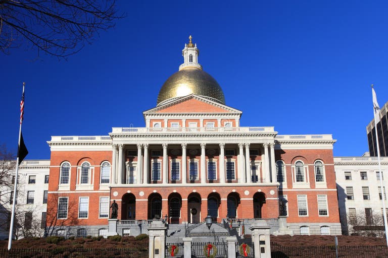 The Massachusetts State House Stock Image - Image of colonial, common ...