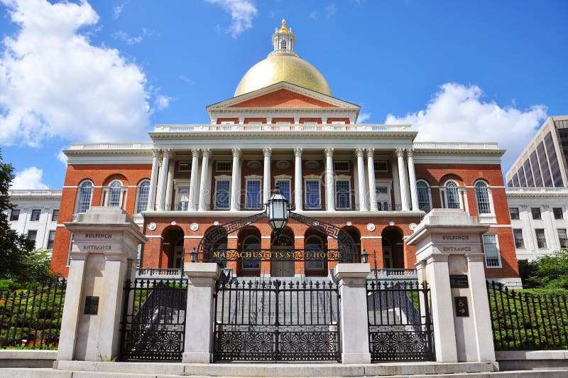 Massachusetts State House stock image. Image of gold, dome - 3516795
