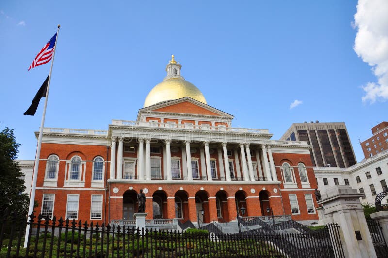 Massachusetts State House, Boston Stock Image - Image of massachusetts ...