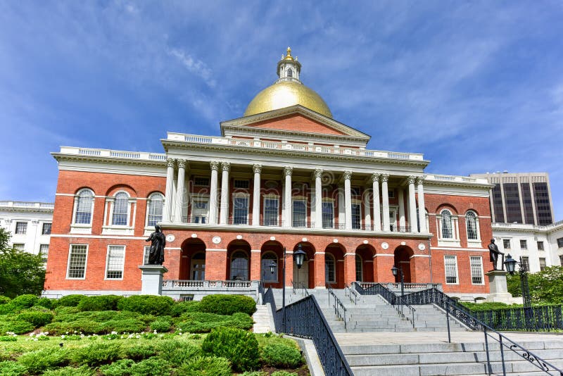 Massachusetts State House in Boston Stock Image - Image of historic ...