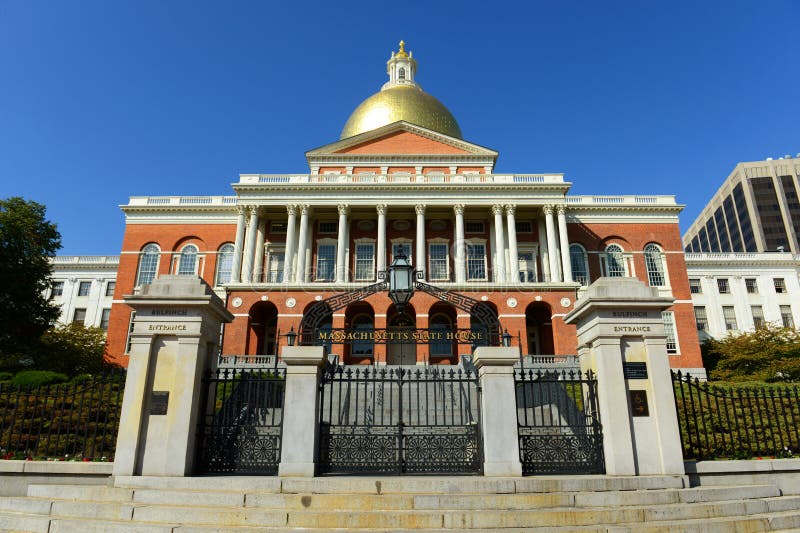 Massachusetts State House, Boston, MA. Editorial Stock Image - Image of ...