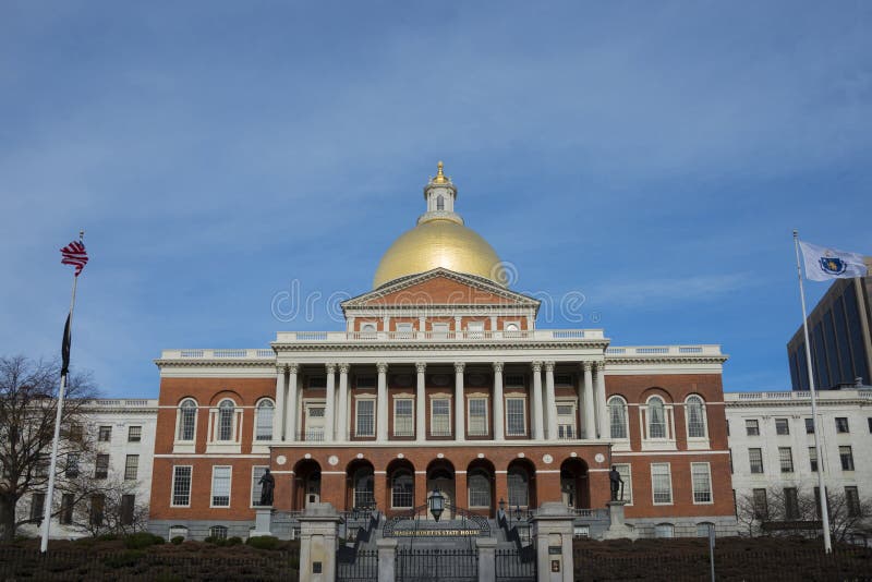 Massachusetts State House, Boston Stock Photo - Image of capitol, steps ...