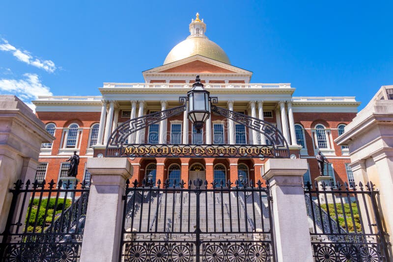 The Massachusetts State House Stock Image - Image of colonial, common ...