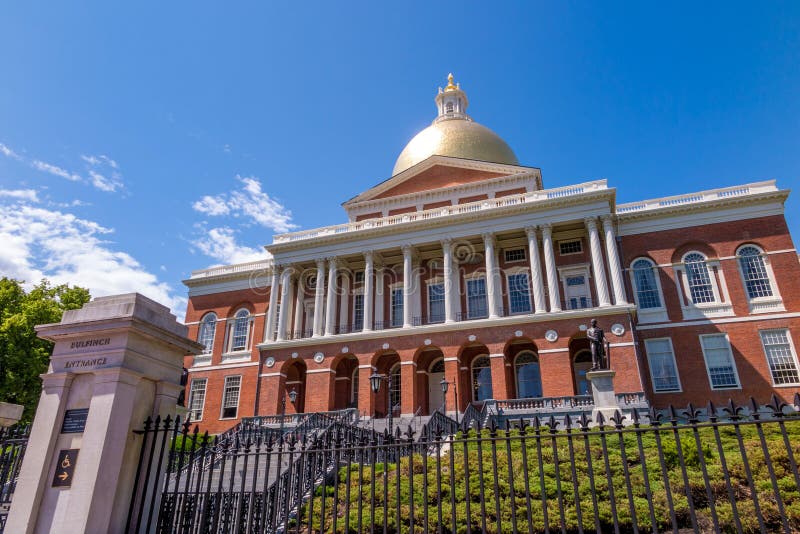 The Massachusetts State House Stock Image - Image of colonial, common ...