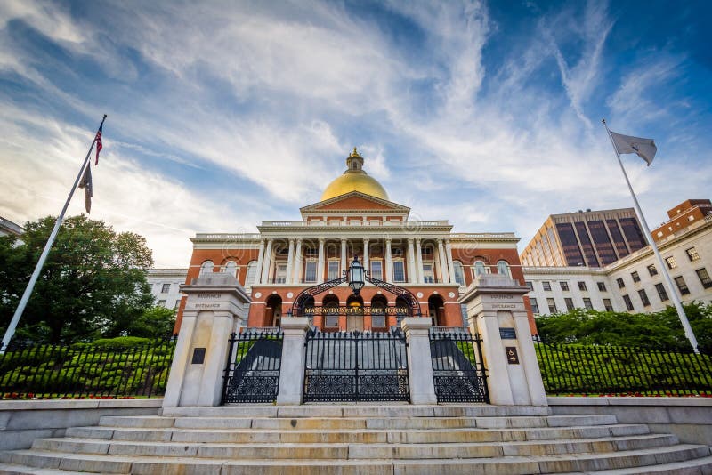 The Massachusetts State House, in Boston, Massachusetts. Stock Photo ...