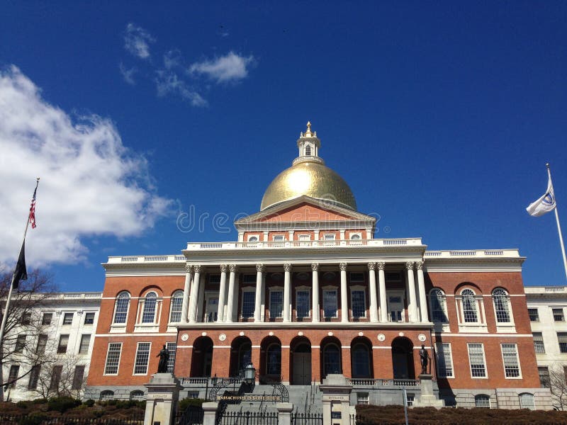 Massachusetts State House stock photo. Image of urban - 76195204