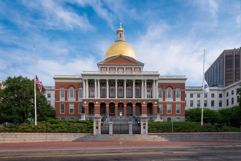 Massachusetts State House stock image. Image of green - 58821985