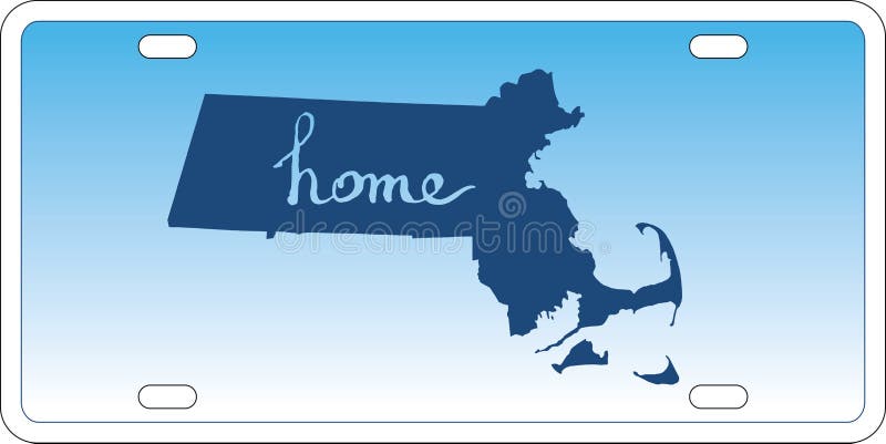 Massachusetts State License Plate Vector Stock Vector - Illustration of ...