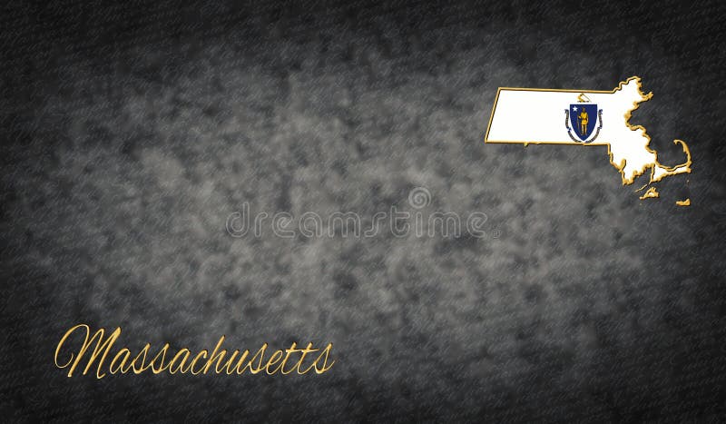 Massachusetts Symbols, Map of Massachusetts Stock Photo - Image of ...